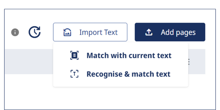 Import existing Transcriptions with Text-Image Matching